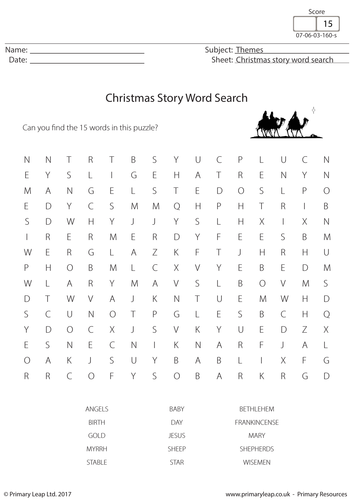 Christmas Story Word Search | Teaching Resources