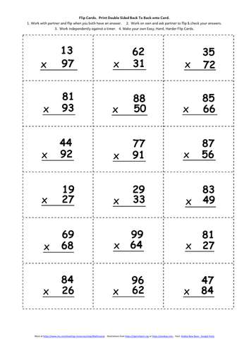 Multiplication Year 5 Written Multiplication 2-digits x 2-digits ...