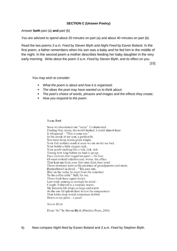 EDUQAS WJEC Unseen Poetry Scheme of Work | Teaching Resources EDUQAS WJEC Unseen Poetry Scheme of Work | Teaching Resources