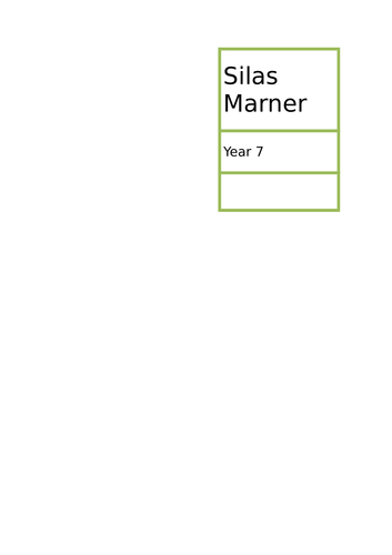 Silas Marner Scheme of Work for Year 7 students | Teaching Resources