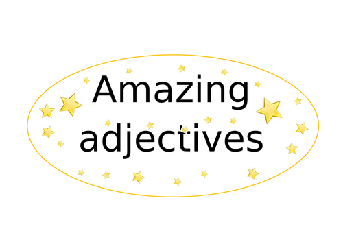 Amazing Adjectives Literacy/ English display wall poster | Teaching ...