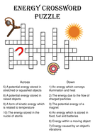 Physics Crossword Puzzle: Energy Forms (Includes answer key) | Teaching ...