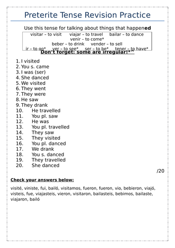 Spanish: Tenses Bundle | Teaching Resources