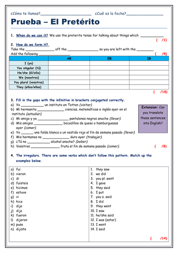 Spanish: Tenses Bundle | Teaching Resources