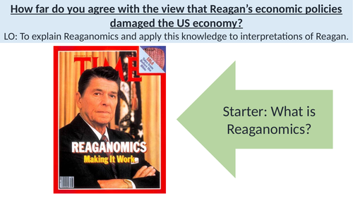 President Reagan resources for Edexcel A Level History option 1F (in ...