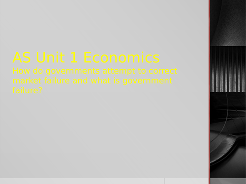A-level Economics Government Failure Introductory Lesson | Teaching ...