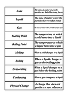 Physics Tarsia Puzzle and Game: Particle Model of Matter | Teaching ...