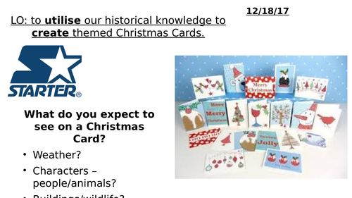 Historical Christmas Card lesson - Ideal activity/lesson for the final ...