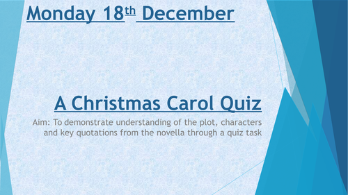 A Christmas Carol Quiz | Teaching Resources