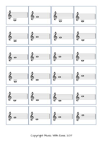 Treble Clef Dominoes | Teaching Resources