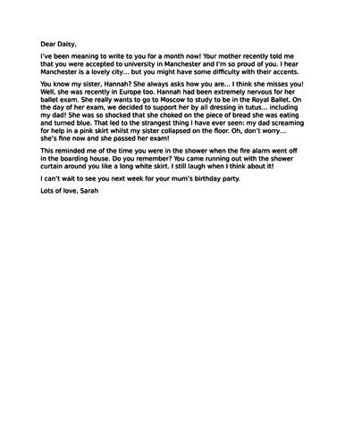 Informal Letter Writing (IGCSE ESL Q6) | Teaching Resources Informal Letter Writing (IGCSE ESL Q6) | Teaching Resources