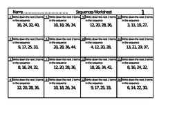 Sequences | Teaching Resources