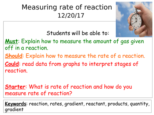 New GCSE Chemistry_Rate of reaction | Teaching Resources