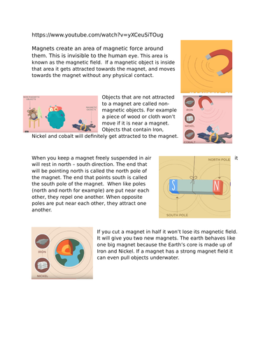Magnets - 3 way differentiated worksheets including answers | Teaching ...