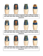 Ancient Egypt Canopic Jars - Differentiated worksheets linked to ...