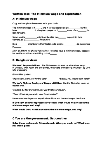 Social Justice: The exploitation of the poor | Teaching Resources