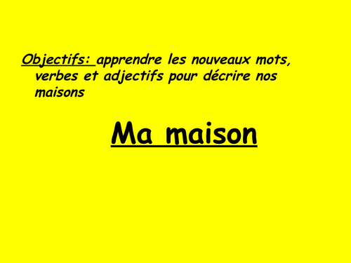 Ma maison/My house | Teaching Resources