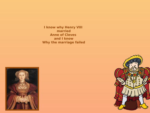 Anne of Cleves and Henry VIII Double activity comprehension Tudors ...