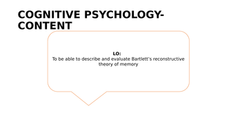 Reconstructive Memory - COGNITIVE PSYCHOLOGY CONTENT | Teaching Resources