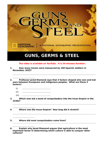 Guns, Germs and Steel | Teaching Resources