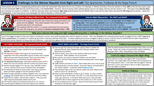 Spartacist Uprising & Kapp Putsch - Weimar & Nazi Germany - GCSE ...