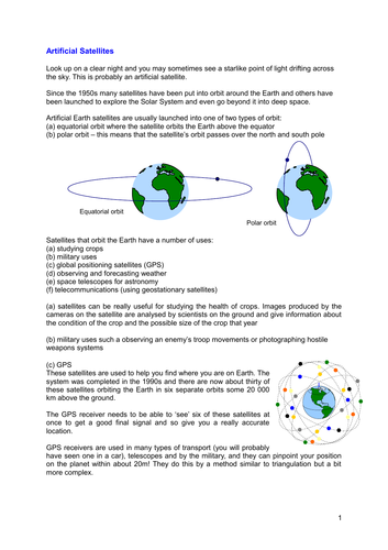 KS3 Satellites | Teaching Resources
