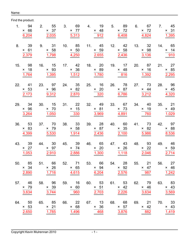 1000 Questions Multiplication Mathematics KS2 Calculator Use | Teaching ...