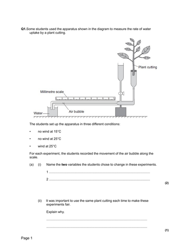 NEW GCSE Biology - B4 Organisation in Animals and Plants | Teaching ...