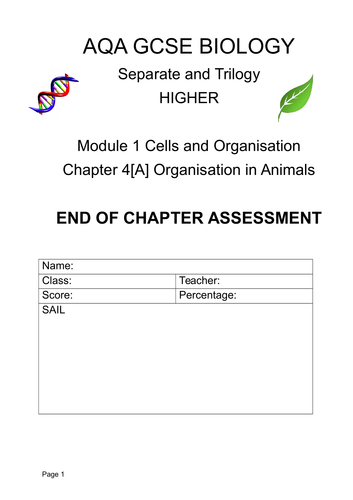NEW GCSE Biology - B4 Organisation in Animals and Plants | Teaching ...