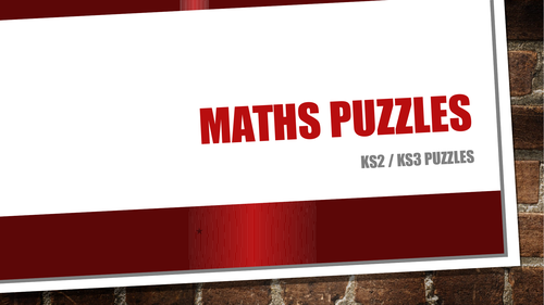 50 KS2 / KS3 Maths Puzzles | Teaching Resources