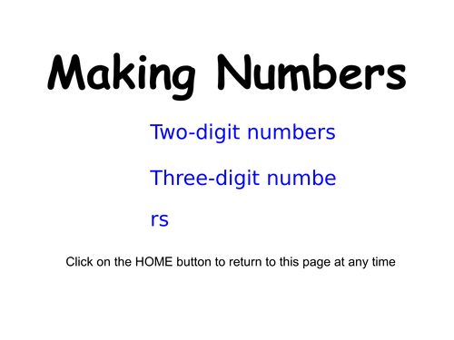 Making 2 and 3-Digit Numbers - PowerPoint | Teaching Resources