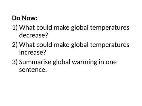 A Warming World Lesson 5 - Climate Change - Causes and Effects ...