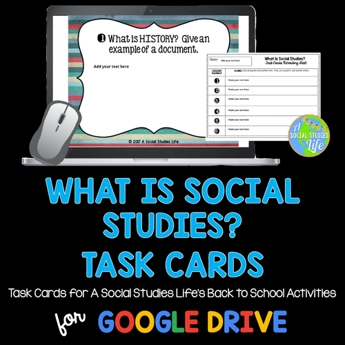 Social Studies Task Cards and Recording Sheet | Teaching Resources