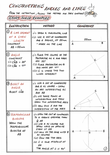 Construction of Angles and Lines (Revision) | Teaching Resources Construction of Angles and Lines (Revision) | Teaching Resources
