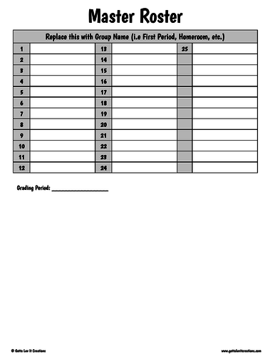 FULL VERSION: Class Roster Builder & Forms | Teaching Resources