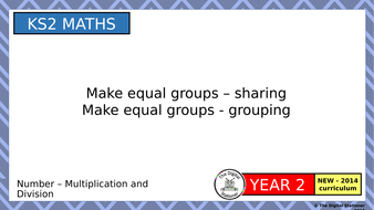 Year 2 – Make equal groups, Grouping and Sharing – Number - White Rose ...