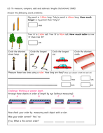Year 3 - differentiated worksheets - length | Teaching Resources