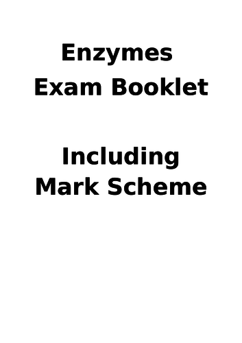 AQA A LEVEL BIOLOGY - ENZYMES EXAM QUESTION BANK | Teaching Resources