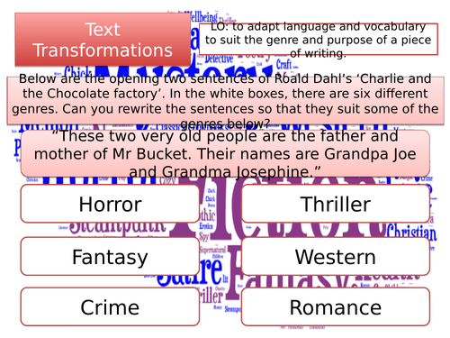 Creative writing with different genres | Teaching Resources