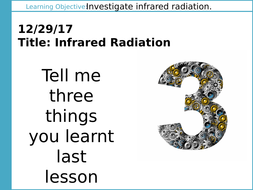 AQA GCSE: P13 Electromagnetic Waves: L3 Infrared Radiation: Required ...