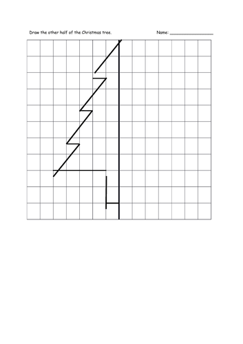 Symmetry - Christmas Tree | Teaching Resources