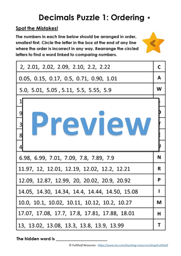 Decimals Revision Worksheets | Teaching Resources