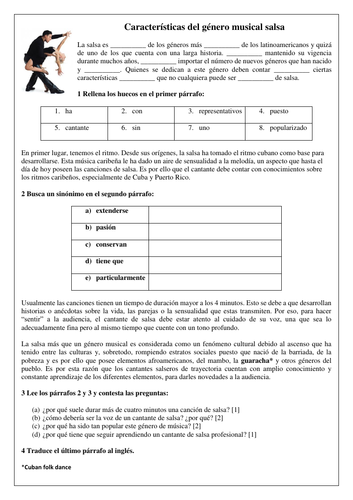 A Level Spanish: Hispanic Culture Bundle - music, traditions and ...