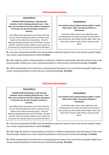 The Impact of World War Two on Nazi Germany | Teaching Resources