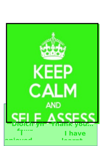 Self Assessment Prompts - Assessment for Learning - AFL - Response to ...