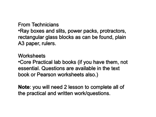 Investigating Refraction Core Practical Cp5a Sp5a Edexcel 9 1 Gcse