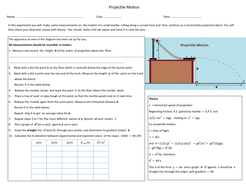 Projectile Motion Lab Experiment | Teaching Resources