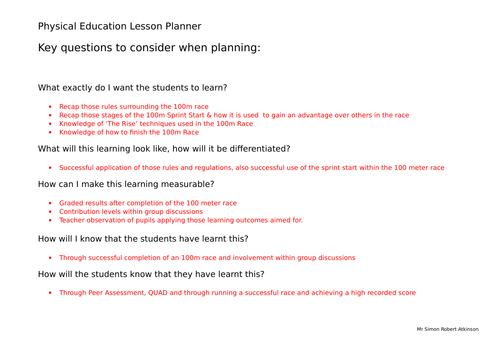 KS3 & KS4 Athletics Resources and Lesson Plans | Teaching Resources