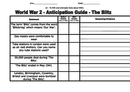 WW2 Anticipation Guide | Teaching Resources