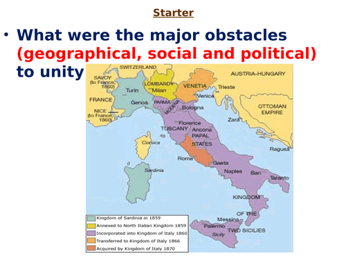 The acquisition of Rome 1870-Edexcel | Teaching Resources